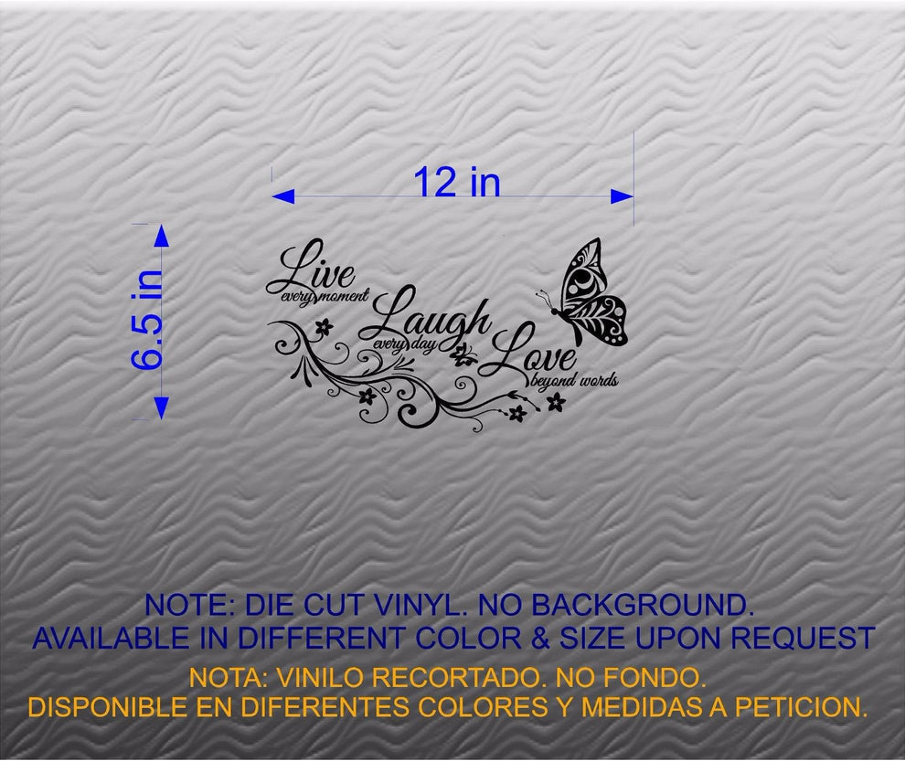 Stickers. Vinyl Wall Decal. Home Decor. Wall Art Decals. Live, Laugh a ...